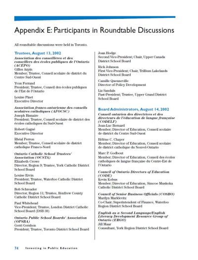 Appendix E: Participants in Roundtable D – Publications Ontario
