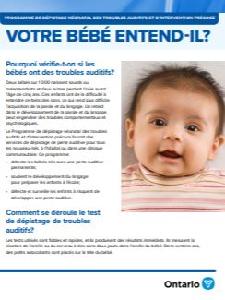 Votre bébé entend-il? – Publications Ontario