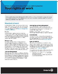 Your Rights at Work – Publications Ontario