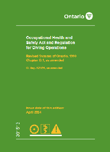 Occupational Health and Safety Act (OHSA) and Regulation for Diving ...
