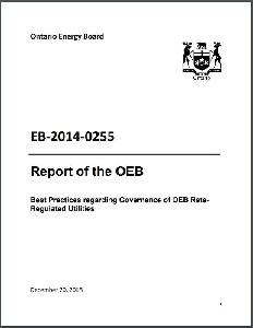Report of the OEB : Best Practices Regarding Governance of OEB Rate ...