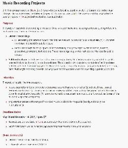 Music Recording Projects. – Publications Ontario