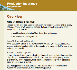 Production Insurance : Forage Rainfall – Publications Ontario