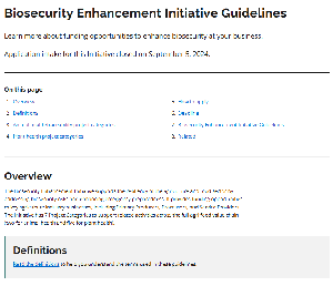 Biosecurity Enhancement Initiative Guidelines – Publications Ontario