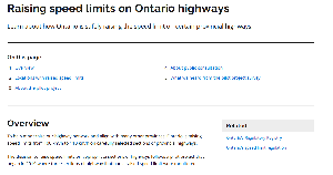 Raising speed limits on Ontario highways – Publications Ontario