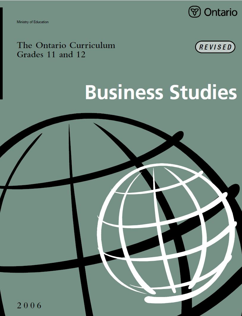 Business Studies: Ontario Curriculum, Gr – Publications Ontario