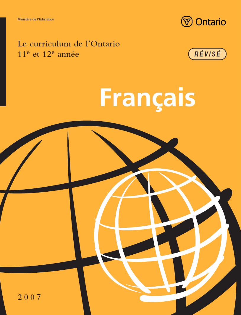 Le curriculum de l'Ontario, 11e et 12e a – Publications Ontario