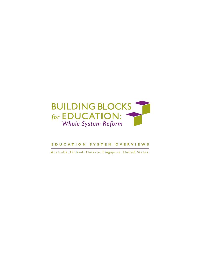 Building Blocks for Education: Whole Sys – Publications Ontario