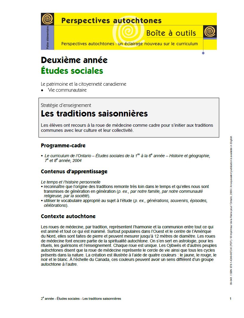 Deuxième année Études sociales – Publications Ontario