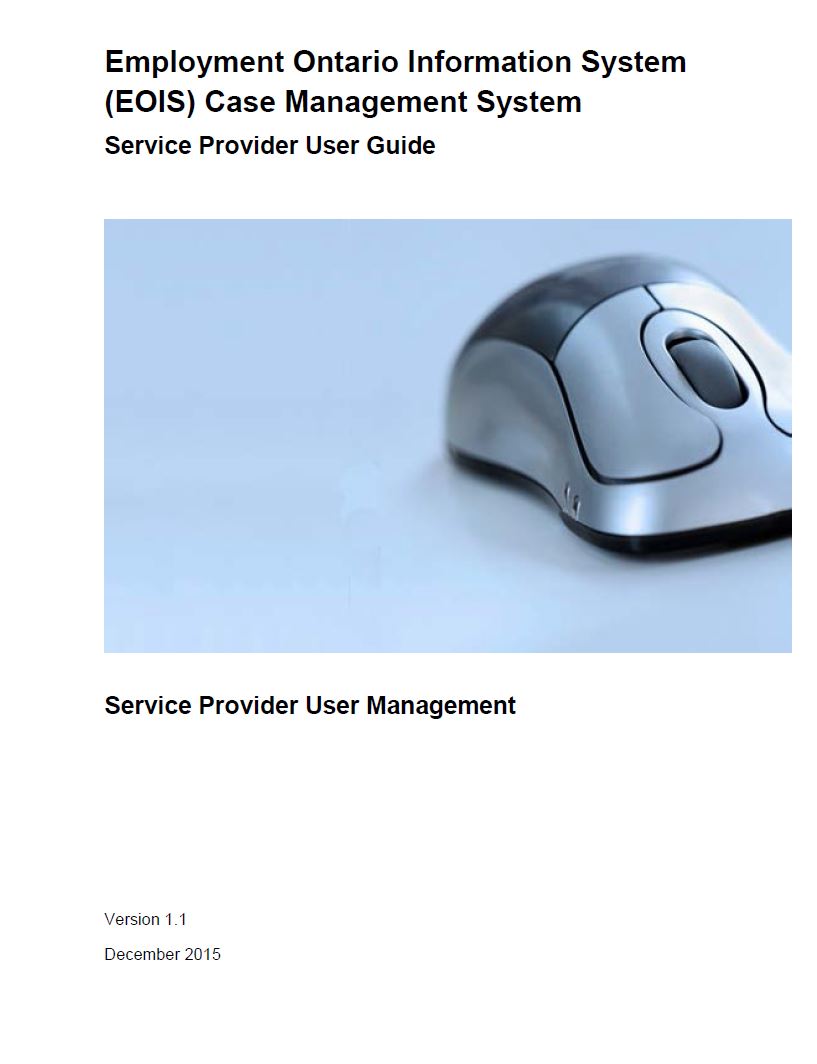 EOIS- Case Management System (CaMS) Serv – Publications Ontario