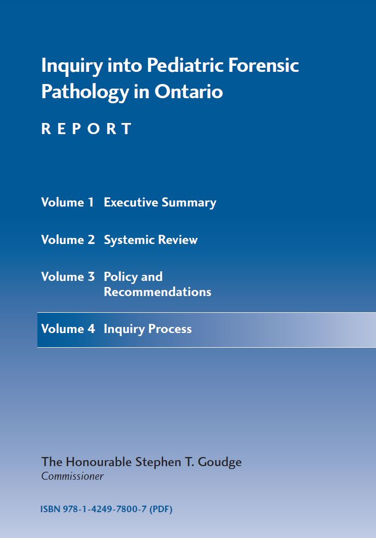Inquiry into Pediatric Forensic Patholog – Publications Ontario