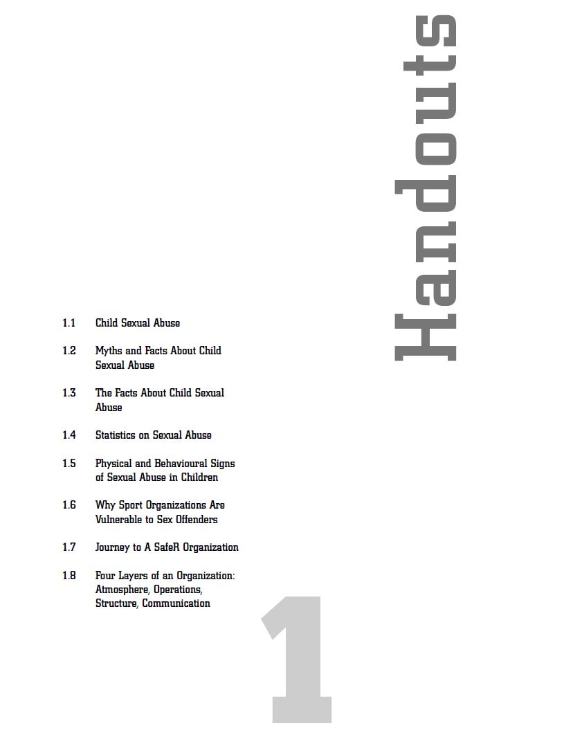 Sexual Child Abuse - Handouts/Documents – Publications Ontario