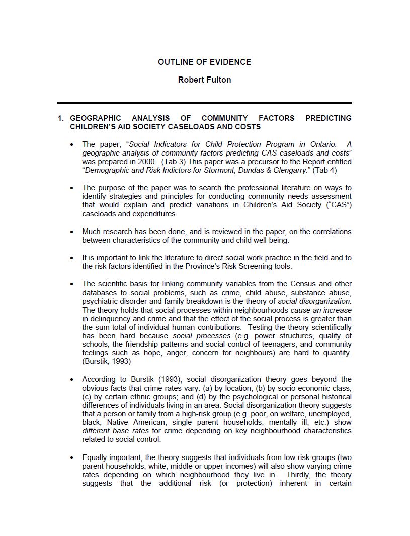 Robert Fulton - Record of Evidence – Publications Ontario