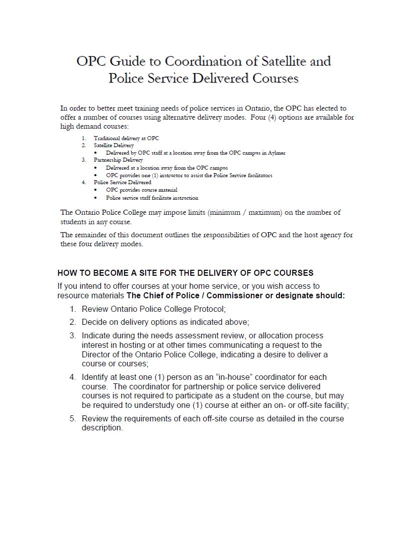 OPC Guide to Coordination of Satellite a – Publications Ontario