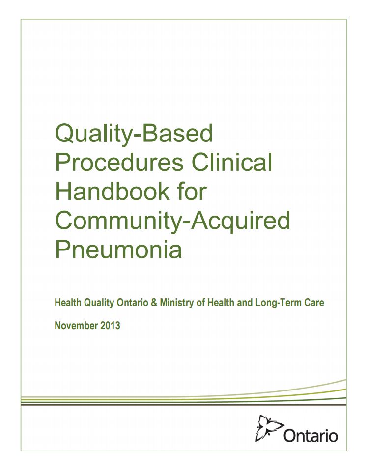 Quality-Based Procedures Clinical Handbo – Publications Ontario