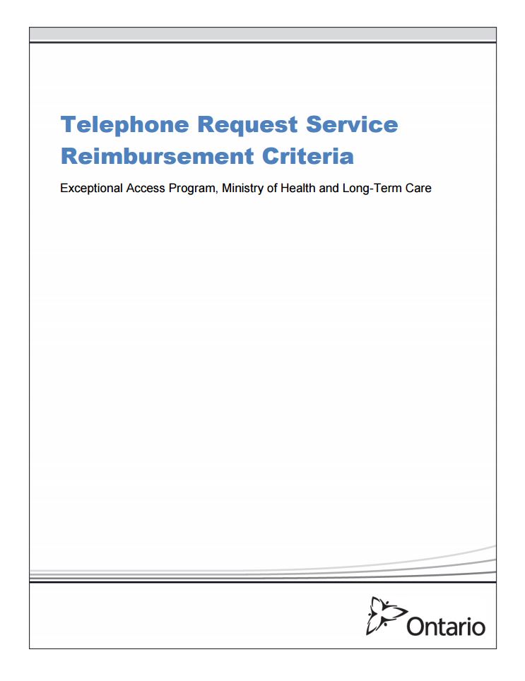 Telephone Request Service Reimbursement – Publications Ontario