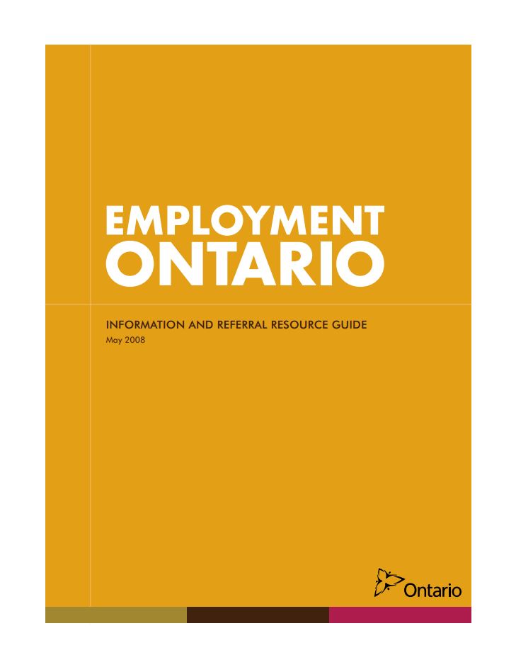 Employment Ontario: Information and Refe – Publications Ontario