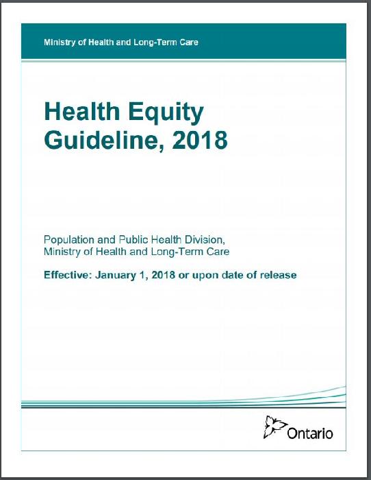 Health Equity Guideline 2018 – Publications Ontario