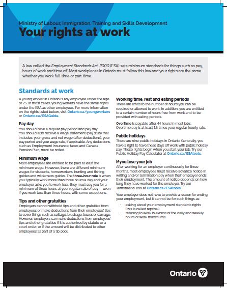 Your Rights at Work – Publications Ontario