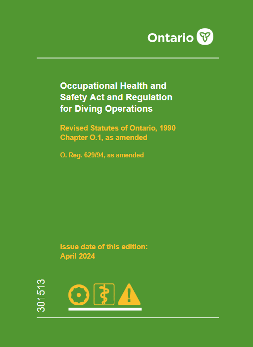 Occupational Health and Safety Act (OHSA) and Regulation for Diving ...