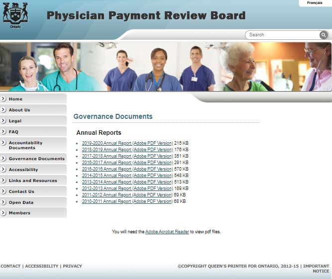 A/R Physician Payment Review Board 19/20 – Publications Ontario