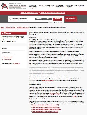 Audience Outlook Monitor : Le point en Ontario - Publications Ontario