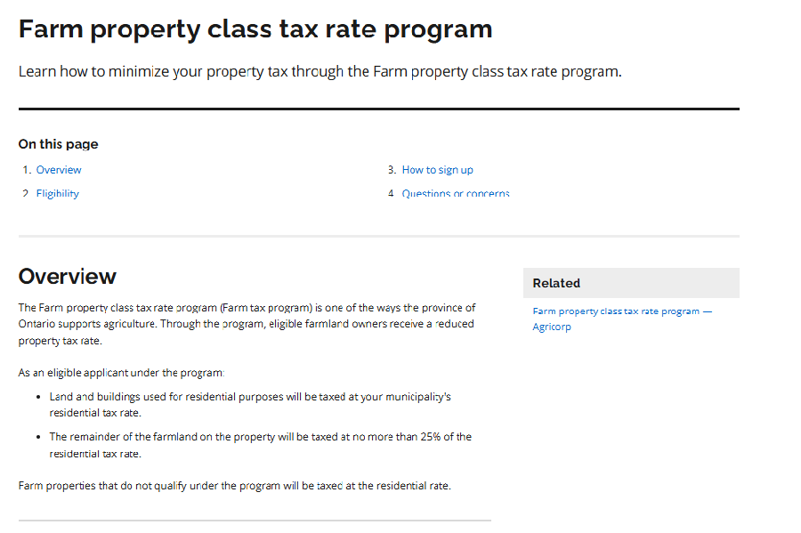 Farm property class tax rate program : Learn how to minimize your ...