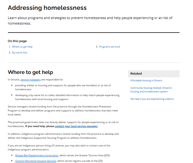 Homelessness Prevention Program – Publications Ontario